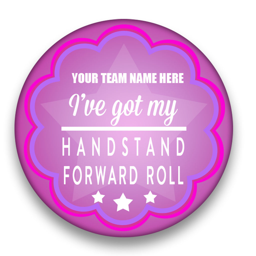 Handstand Forward Roll Badge – The Cheer Badge Company