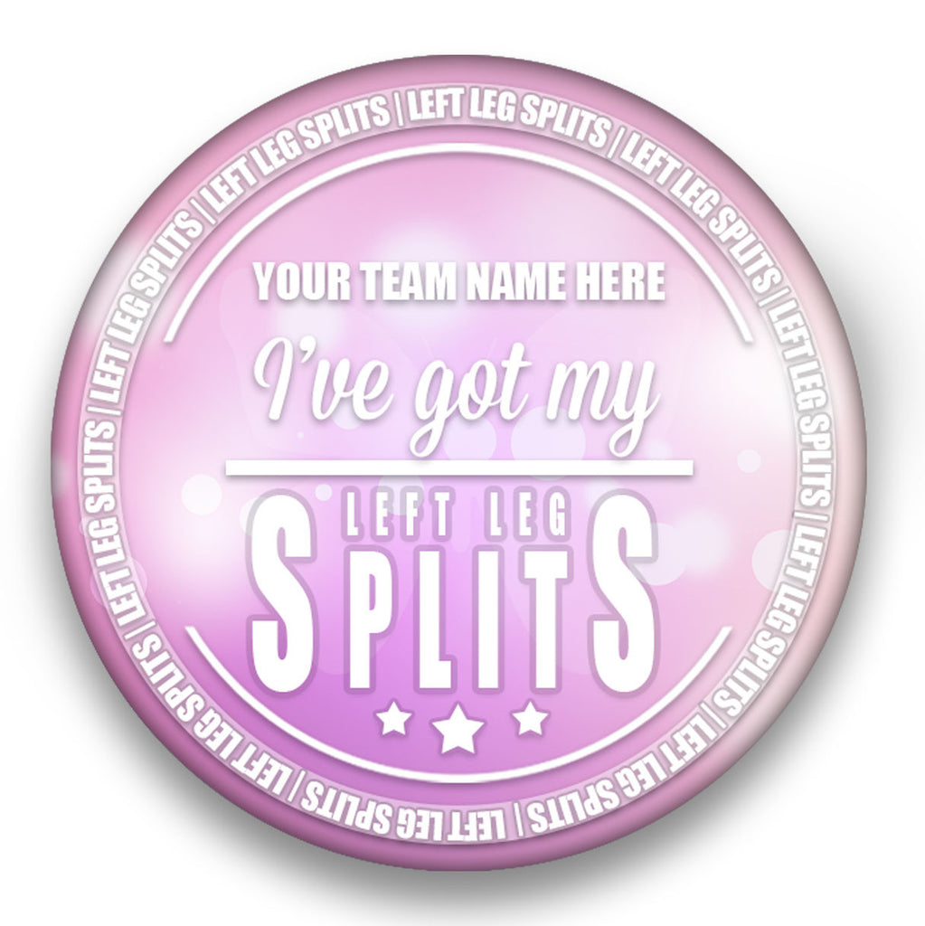 Left Leg Splits Badge – The Cheer Badge Company