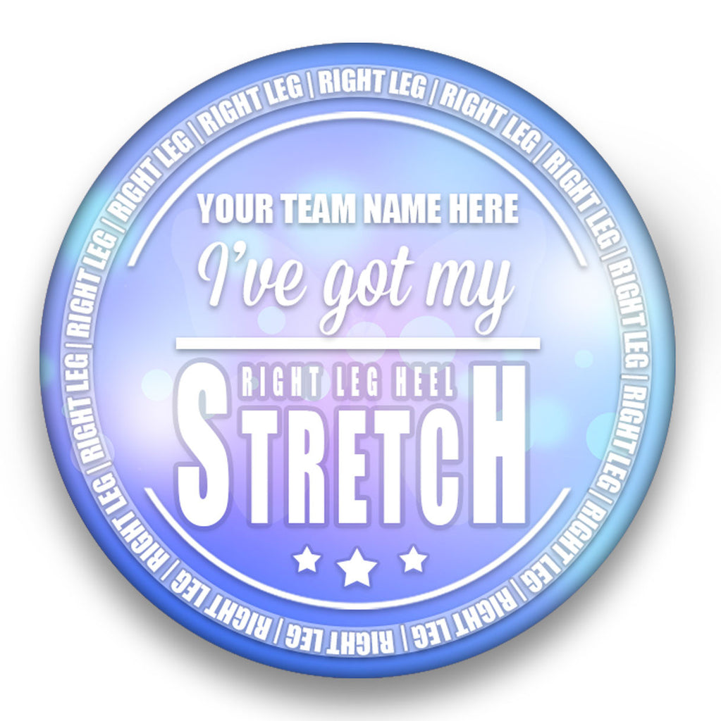 Right Leg Heel Stretch Badge – The Cheer Badge Company